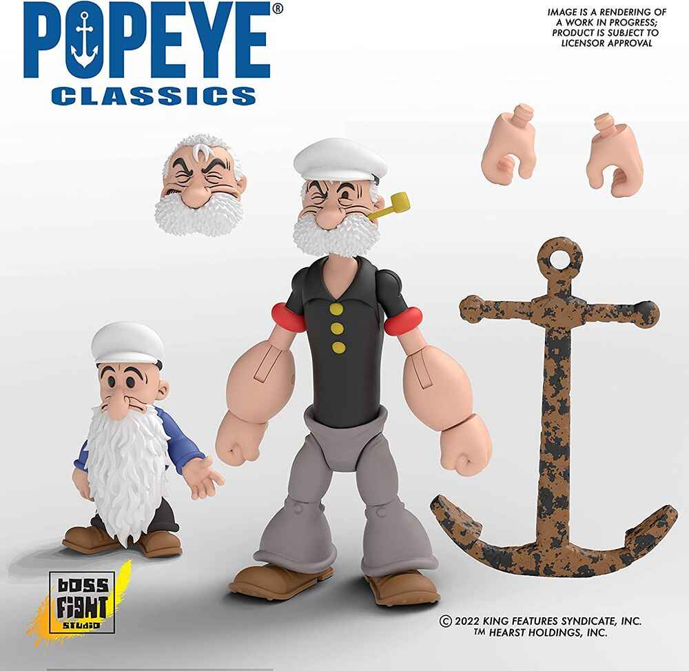 Popeye Classics: Poopdeck Pappy 1:12 Scale 6 Inch Action Figure ...