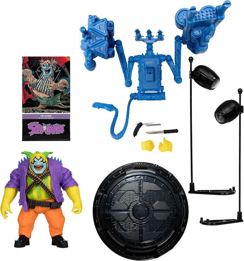 Spawn Comic Series The Clown (Black Light) (Gold Label) Deluxe 7 Inch ...