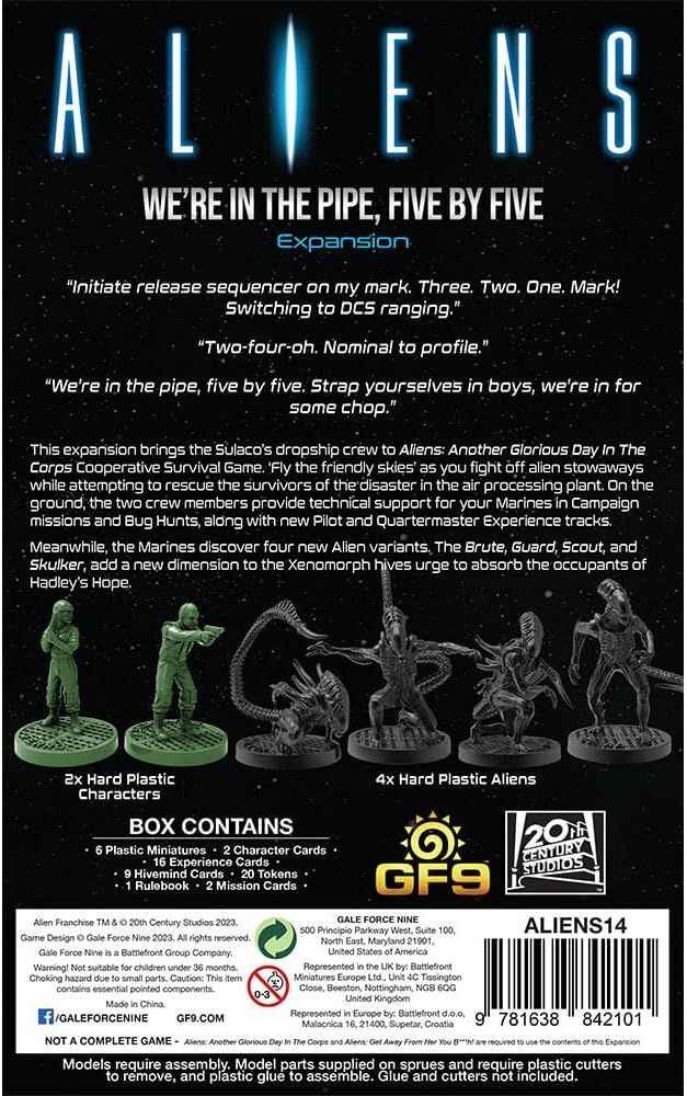 Aliens: We're In The Pipe, Five By Five Expansion Board Game ...