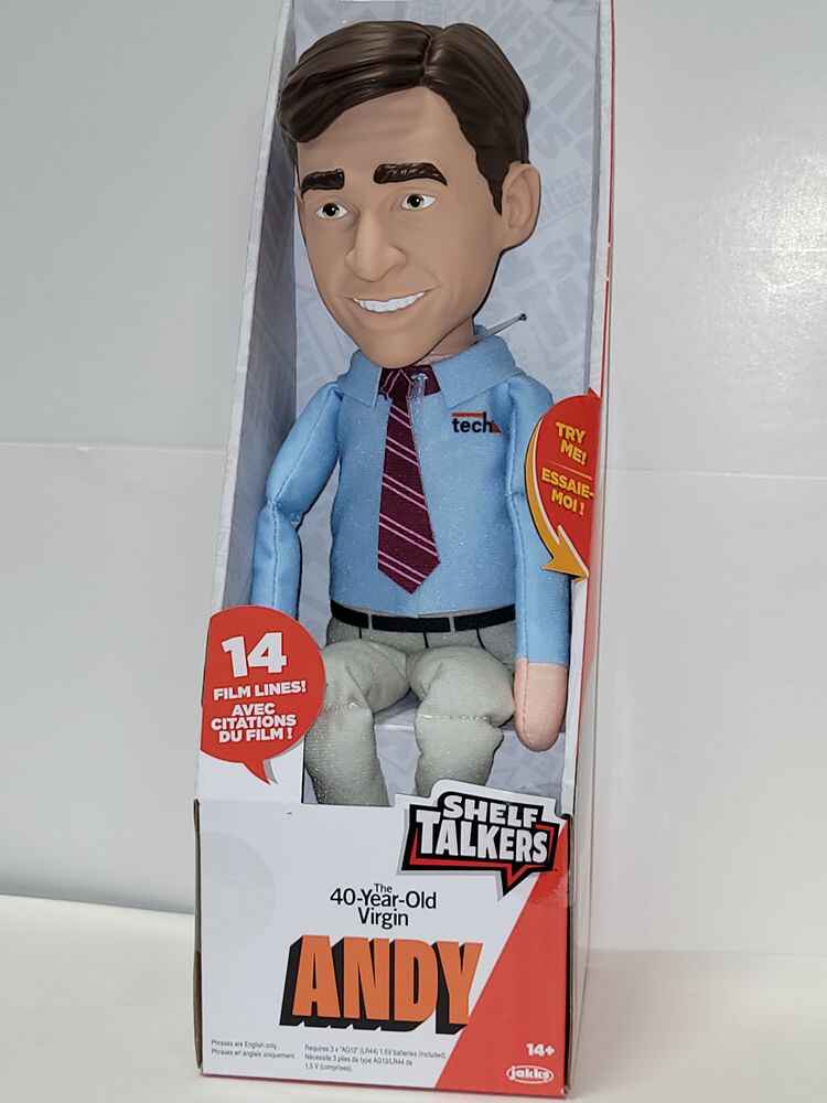 40 Year Old Virgin Shelf Talker Andy Stitzer 12 Inch Talking Plush Dol ...