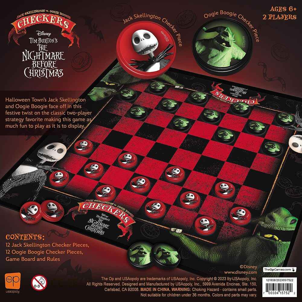 Checkers Disney Nightmare Before Christmas Jack Skellington vs. Oogie ...